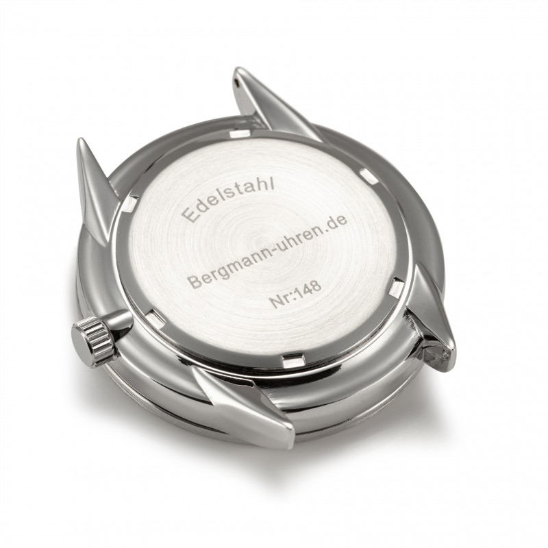 Bergmann-watch 1957, brown-white NATO-textile strap